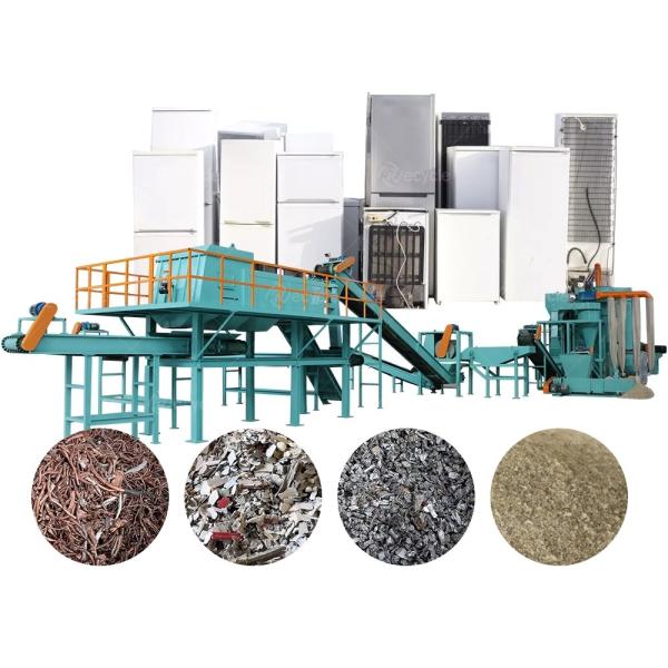 Quality Refrigerator Recycling Sorting Plant , Electronic Waste Refrigerator Shredder for sale