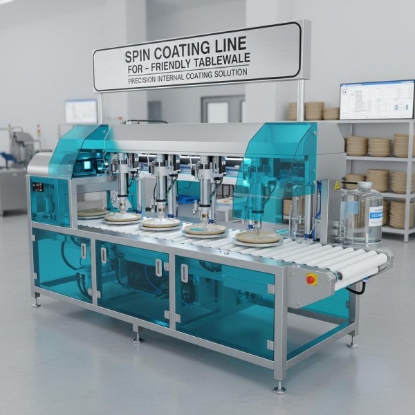 Quality Spin Coating Line for Eco-Friendly Tableware | Precision Internal Coating for sale