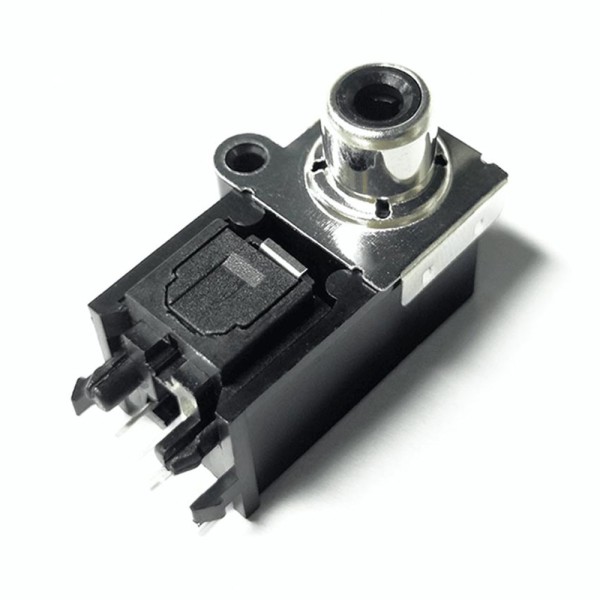 Quality AV-GQR05B Optica Jeck 25Mbps 3-5V Digital Optical Toslink Connector Vertical Female Plug Socket for sale