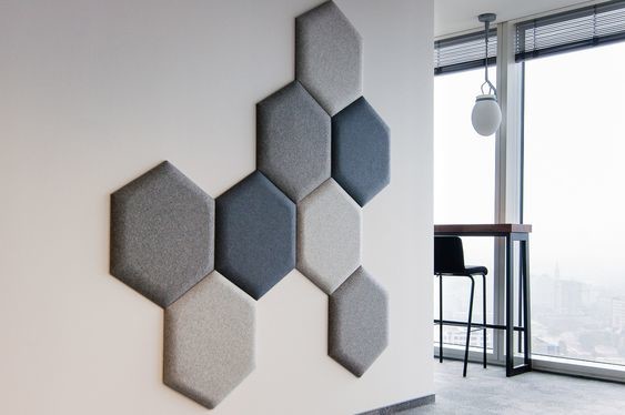 Quality Theater Hexagon Polyester Fiber Acoustic Panel Soundproof Nontoxic for sale