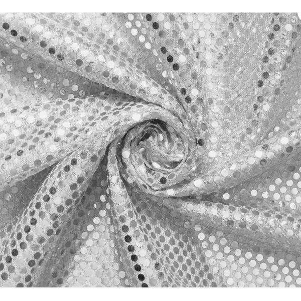 Quality Woven Round Metal Sequin Fabric / Metal Mesh Fabric Chainmail For Decoration for sale