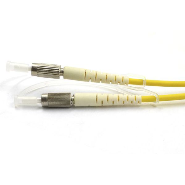 Quality Yellow LSZH DIN To DIN Fiber Optic Patch Cords Single Mode Simplex Patch Cord for sale