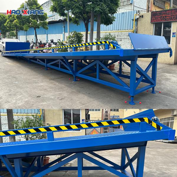 Quality 10 Meters Custom Moveable Loading Dock 10 Tons Fixed Height Mobile Forklift Ramp for sale
