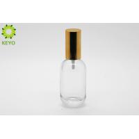 China Clear Boston Round Pump Bottles , 30ml Glass Liquid Foundation Containers factory