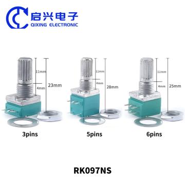 Quality RK097NS Single F Shaft Rotary Potentiometer Switch B10K B20K B50K B100K for sale