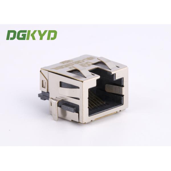 Quality SMT Sinking Board Shielded RJ45 Jack Single Port With EMI Fingers , Low Profile for sale