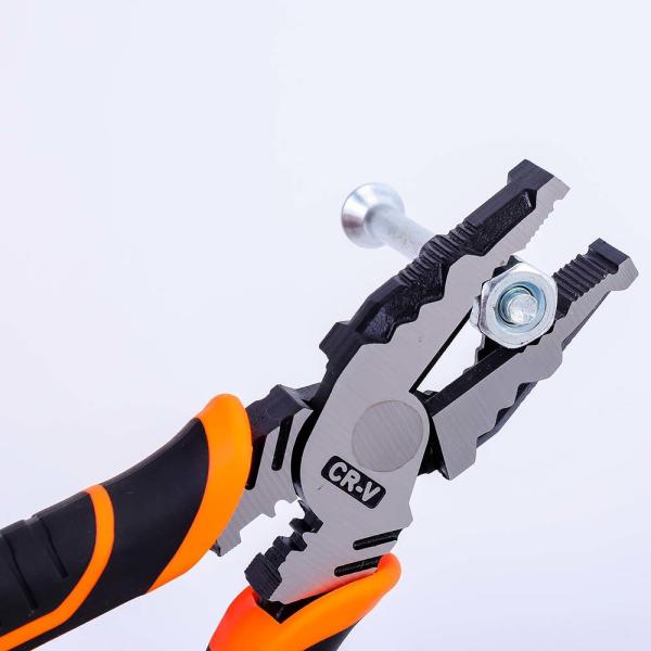 Quality Orange Black 63 HRC Combination Cutting Plier 200mm Combination Pliers for sale