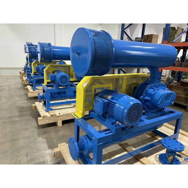 Quality Three Lobe Type Rotary High Pressure Roots Blower High Efficiency 60-100kpa for sale