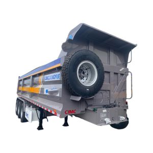 Quality 80-ton Three-Axle Four-Axle Stone Dump Truck Rear Semi-Trailer for Heavy-Duty for sale
