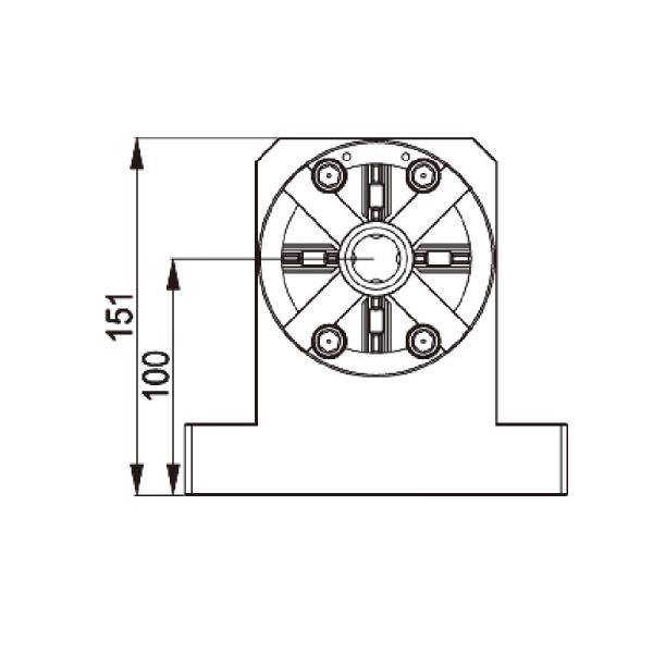 Quality SY-ER019 D100 Vertical Mounted Manual Chuck For CNC Machine Tools / Inspection for sale