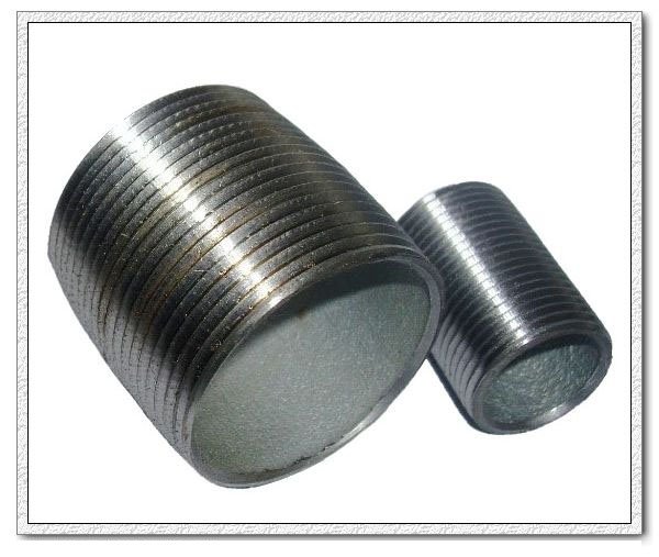 Quality 1/2-8 galvanized seamless steel close nipples, for sale