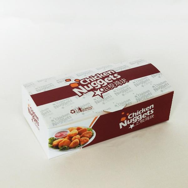 Quality Biodegradable Paper Hamburger Box Cardboard Food Containers Take Out for sale