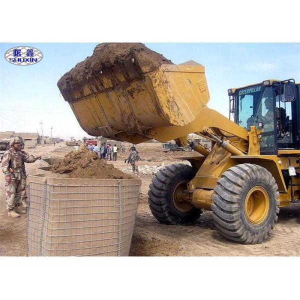 Quality Galvanized Defensive Bastion Wall , Welded Gabion Bastion Blast Wall for sale