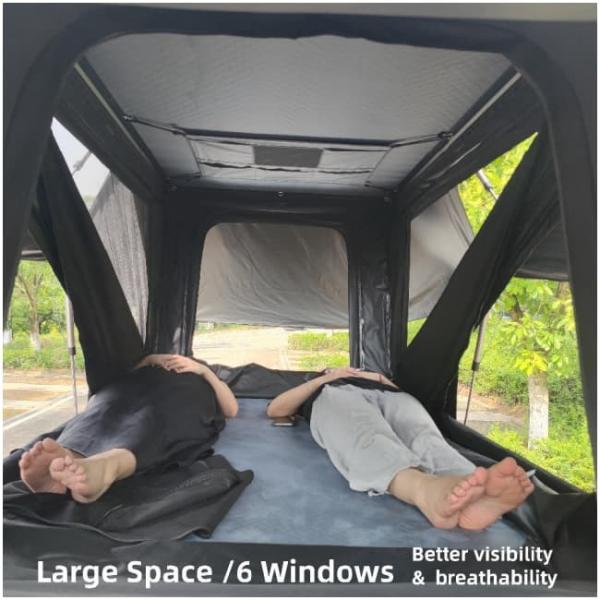 Quality Foadable Black Z Rooftop Tent With 3000mm Waterproof Rating Four Reason for sale