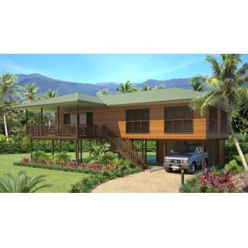 Light Steel Framing Wooden Bungalow / High Acoustic Insulation Home Beach