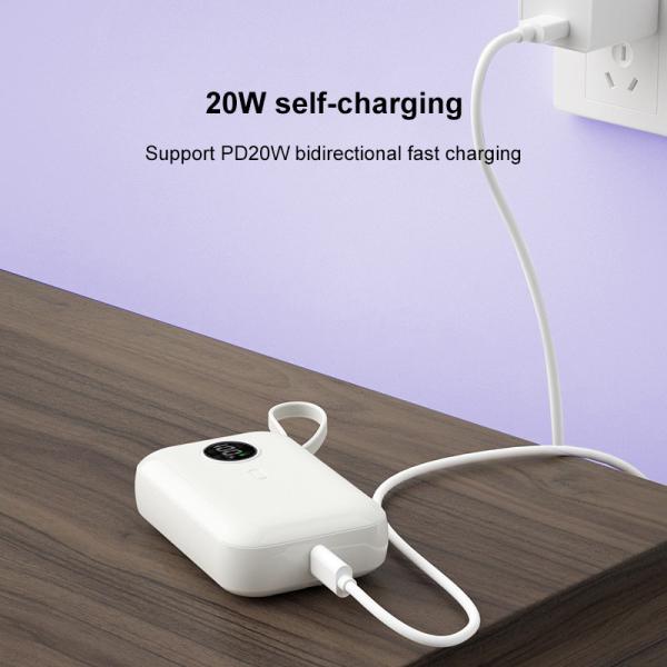 Quality Universal Compatibility Mini Power Bank With Lightning Cable for sale