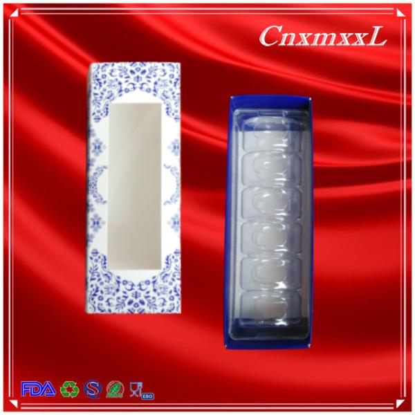 Quality macaron clamshell box macaron plastic container clear macaron blister box for sale