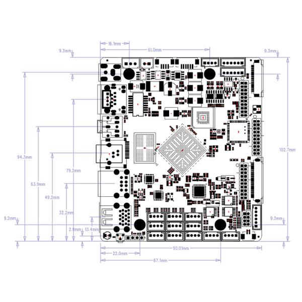 Quality POS Cash Register RK3568 Board Develop Board Android 11.0 Embedded Pcba for sale