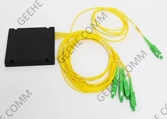 Quality Single Mode 1x4 ABS Box PON Fiber Optic Cable Splitter for sale