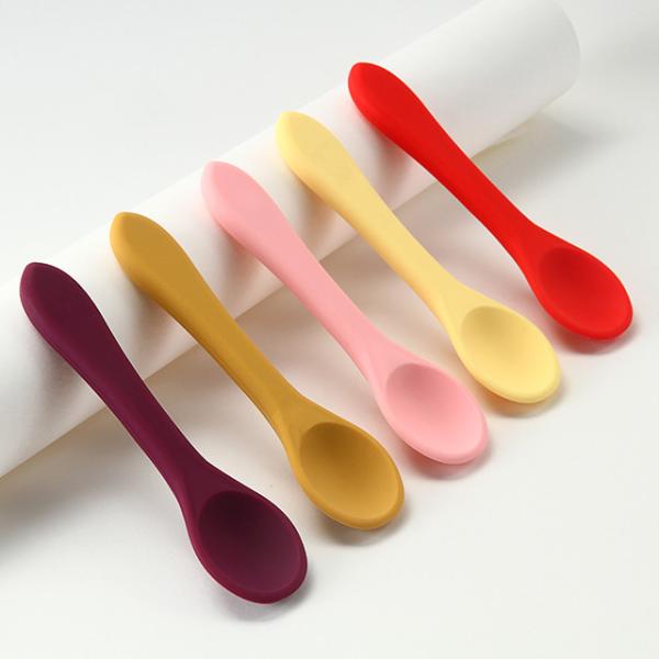 Quality Safe BPA Free Silicone Infant Spoons Non Toxic Microwaveable for sale