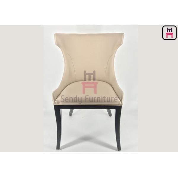 Quality Durable Metal Frame Leather Upholstered Commercial Dining Chair for sale