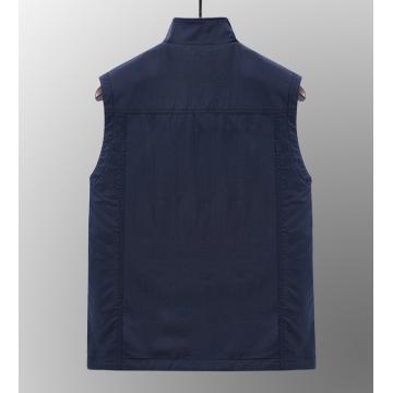 Quality Multi Pockets Cargoes Waistcoat Solid Color Utility Zipper Sleeveless Sherpa for sale