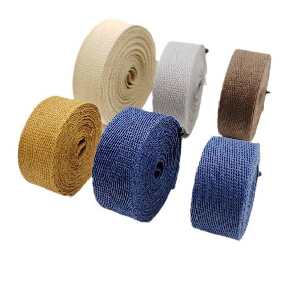 Quality GRS Herribone Woven Paper Ribbon Roll Plain Pattern Assorted Color Solid for sale