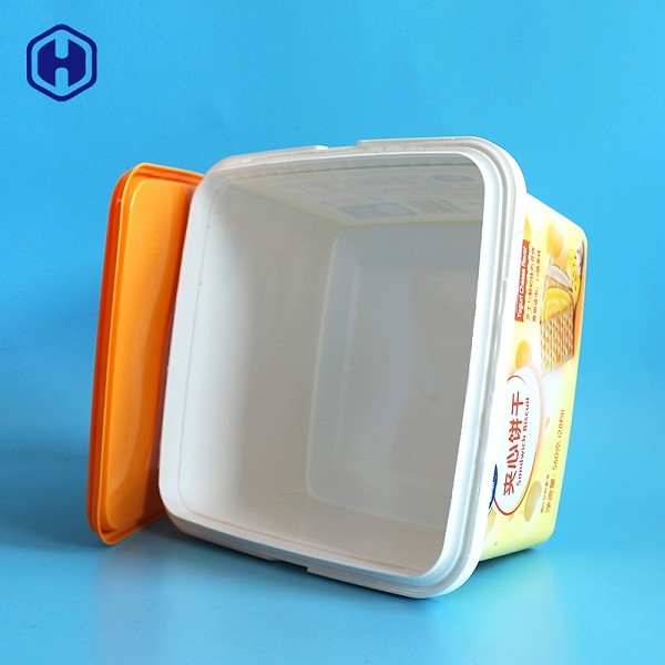 Quality Aesthetic Feeling IML Tubs 3200ml Dried Cookies Biscuits 560g Packing for sale