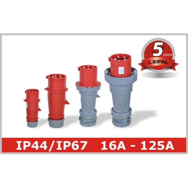 Quality 400V 3 Phase Pin and Sleeve Industrial Plug 16A 32A 63A 125A Industrial Socket for sale