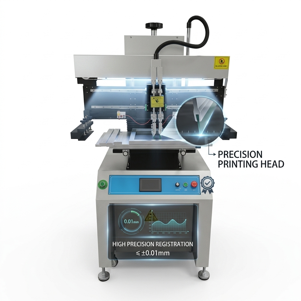 Quality Semi Automatic Solder Paste Printer With ±0.02mm Printing Accuracy PLC Control for sale