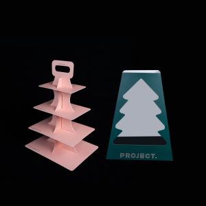 Quality Customized printing four layer multi-layer bracket portable party cake tower box for sale