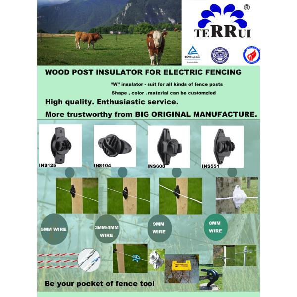 Quality ISO9001 LLDPE wood post Electric Fence Post Insulators for sale