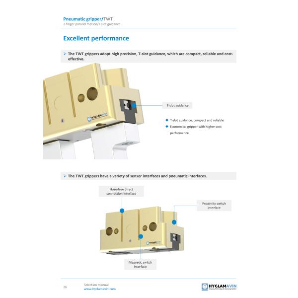 Quality TWT Two Jaw Parallel Pneumatic Gripper Pneumatic Parallel Jaw Gripper Customizab for sale