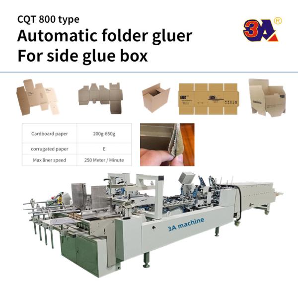 Quality Folder Gluer Machine for Corrugated Carton Cardboard Box CQT-800A Type Paper for sale