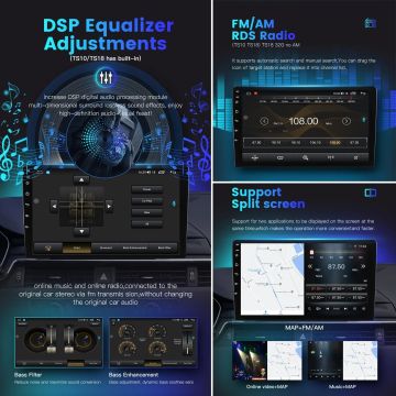 Quality Universal Car Fitment 13 Inch Android Touch Screen Carplay Monitors with Built for sale