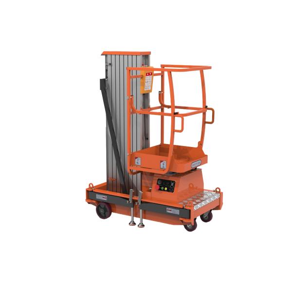 Quality Push Around Single Vertical Mast Lifts With Multiple Automated Safety Configurations for sale