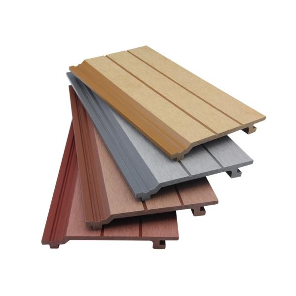 Quality Innocuous Wood Exterior Cladding Panels Anti UV No Crack Light Grey for sale