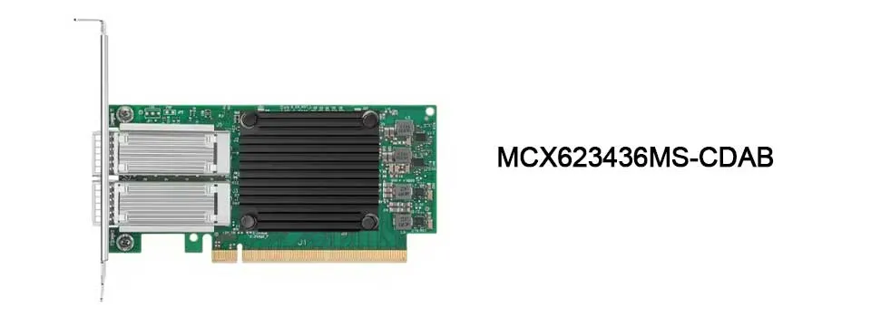 Nvidia MCX623436an-Cdab Connectx-6 Dx En Adapter Card, 100gbe, Ocp3.0, with Host Management, Dual-Port Qsfp56, Pcie 4.0 X16, No Crypto, Thumbscrew (Pull Tab)