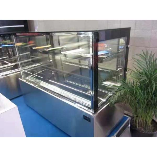 Quality Ambient Temperature Square Glass Dry Bakery Display Case 450L for sale