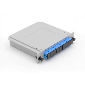 Quality 100mm 1650nm LGX PON Fiber Optic Splitter 1x8 for sale