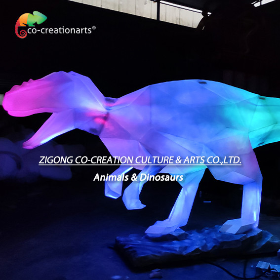 Quality Fiberglass Dinosaur Model With Dynamic Skeleton-To-Life Projection for sale