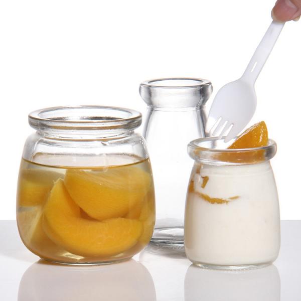 Quality Clear 200ml Glass Pudding Jars 8 Oz Spice Jars Bulk for sale