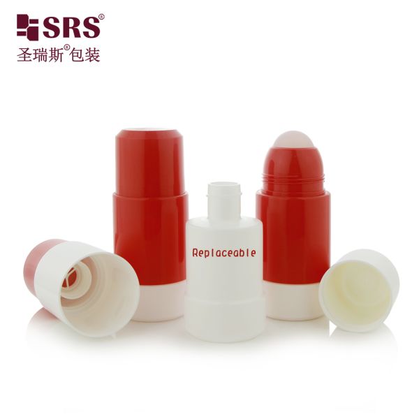 Quality RPPE 50ml 75ml RPPE Replaceable Plastic Rollerball Containers Ideal for Daily for sale