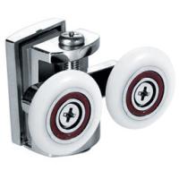 Quality Shower Room Metal Sliding Door Rollers anti rust With Double 22-26mm Wheels for sale