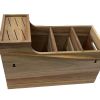 china Embossed Acacia Wood Kitchen Counter Storage Box with Large Capacity and
