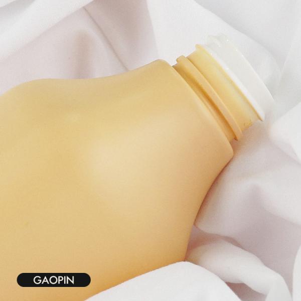 Quality 350ml Plastic Shampoo Bottles Lotion Cosmetic Packaging With Gold Pump for sale