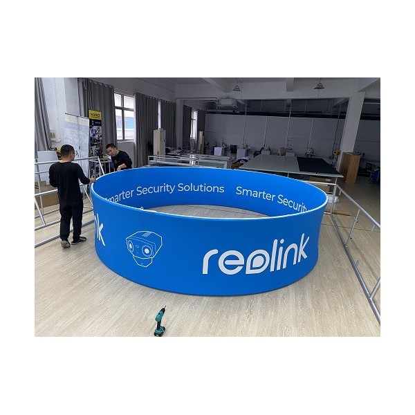 Quality 4FT X 1FT Pop Up Exhibition Display Single Sided Fabric Painting Ceiling Hanging Sign for sale