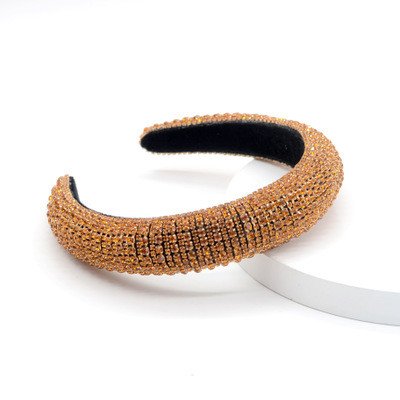 Quality Luxury Rhinestone Silk Makeup Headband 100g Weight 3cm Width for sale