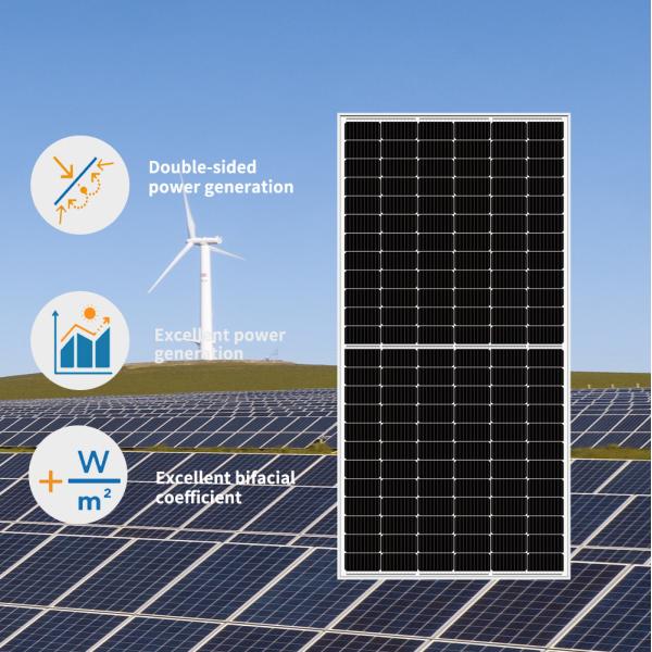Quality Industrial 435W Monocrystalline Solar Panel Double Sided Power Generation for sale