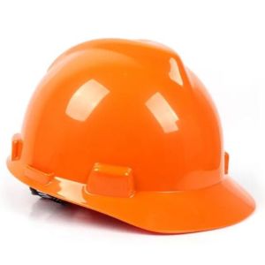 Quality Labor Protection Safety Hat MSA V Guard Orange Hard Hat For Construction Site for sale